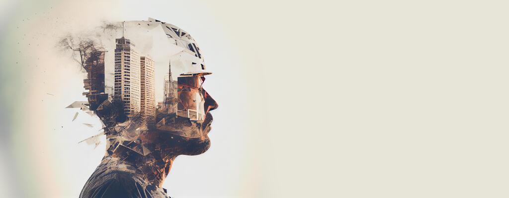 Construction Double Exposure Stock Photos, Images and Backgrounds for ...