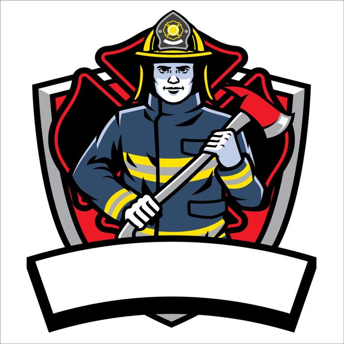 Firefighter Badge Vector Art, Icons, and Graphics for Free Download