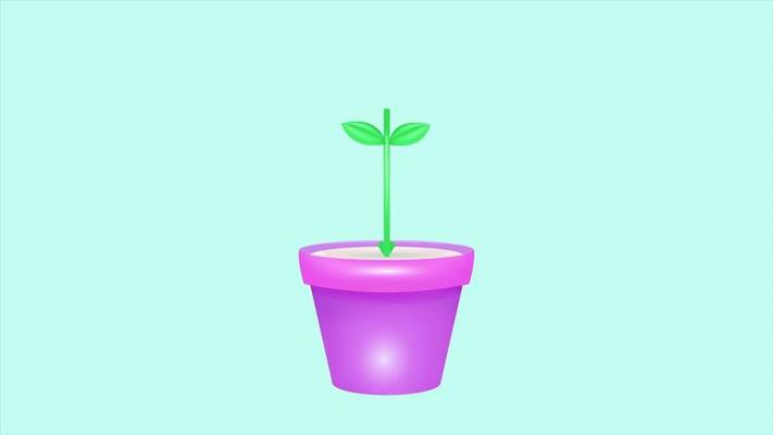 Plant Growing Animation Stock Video Footage for Free Download