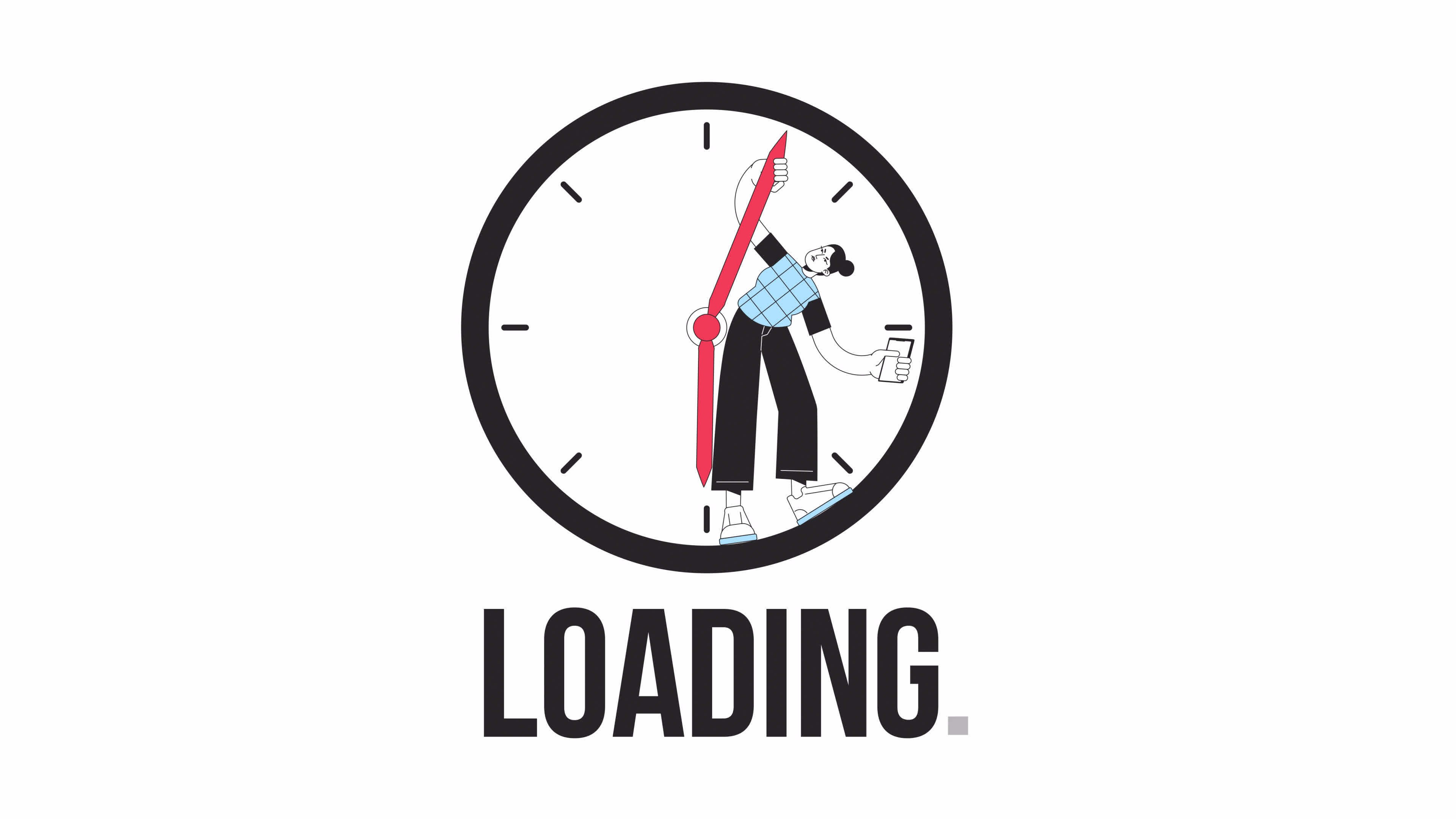 Spend time online loader animation. Excessive screen time. Flash ...