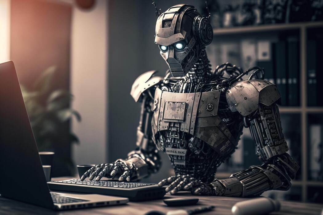 Robot Typing Stock Photos, Images and Backgrounds for Free Download
