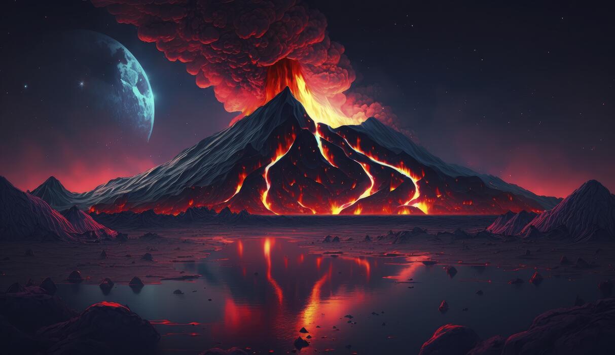 Volcano Landscape Stock Photos, Images and Backgrounds for Free Download