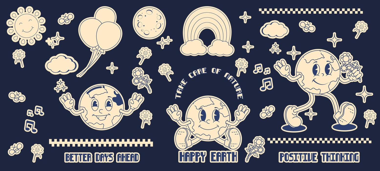 Retro Earth Vector Art, Icons, and Graphics for Free Download