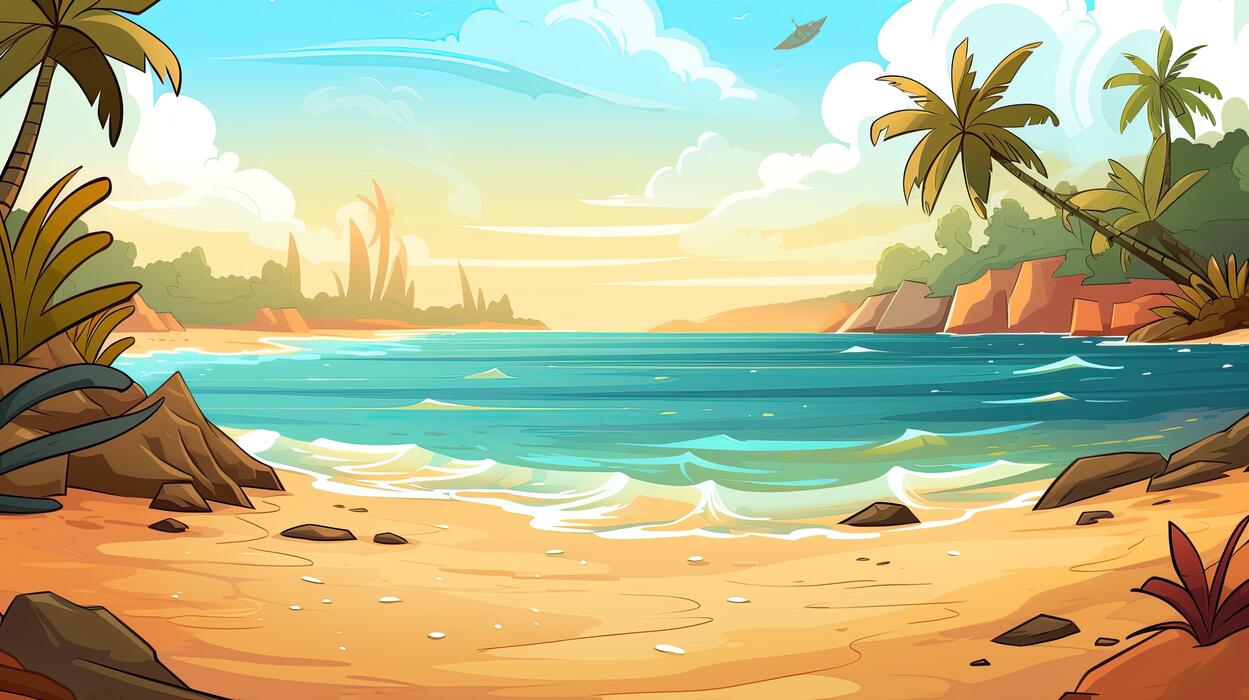 Cartoon Beach Background Stock Photos, Images and Backgrounds for Free ...