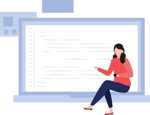 Girl Coding Vector Art, Icons, and Graphics for Free Download