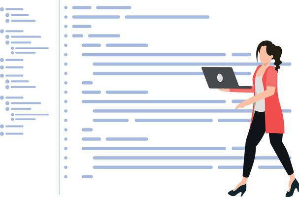 Girl Coding Vector Art, Icons, and Graphics for Free Download