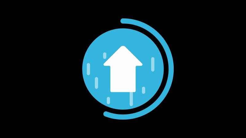 Animation of uploading icon. Uploading successful or Uploading complete concept. video with ...