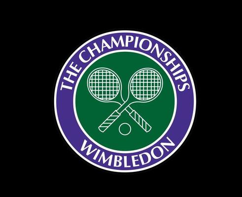 Wimbledon The championships Logo Symbol Tournament Open Tennis Design Vector Abstract Illustration With Black Background 22932921 Vector Art at Vecteezy