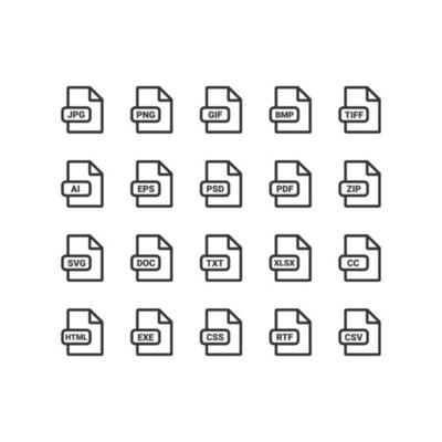 File Icon Set Vector Art, Icons, and Graphics for Free Download