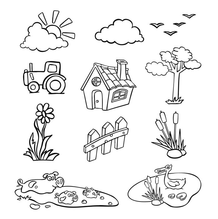 Farm Coloring Vector Art, Icons, and Graphics for Free Download