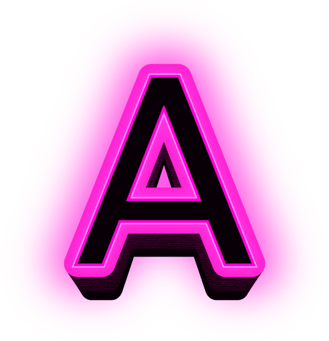 Neon Alphabet PNGs for Free Download