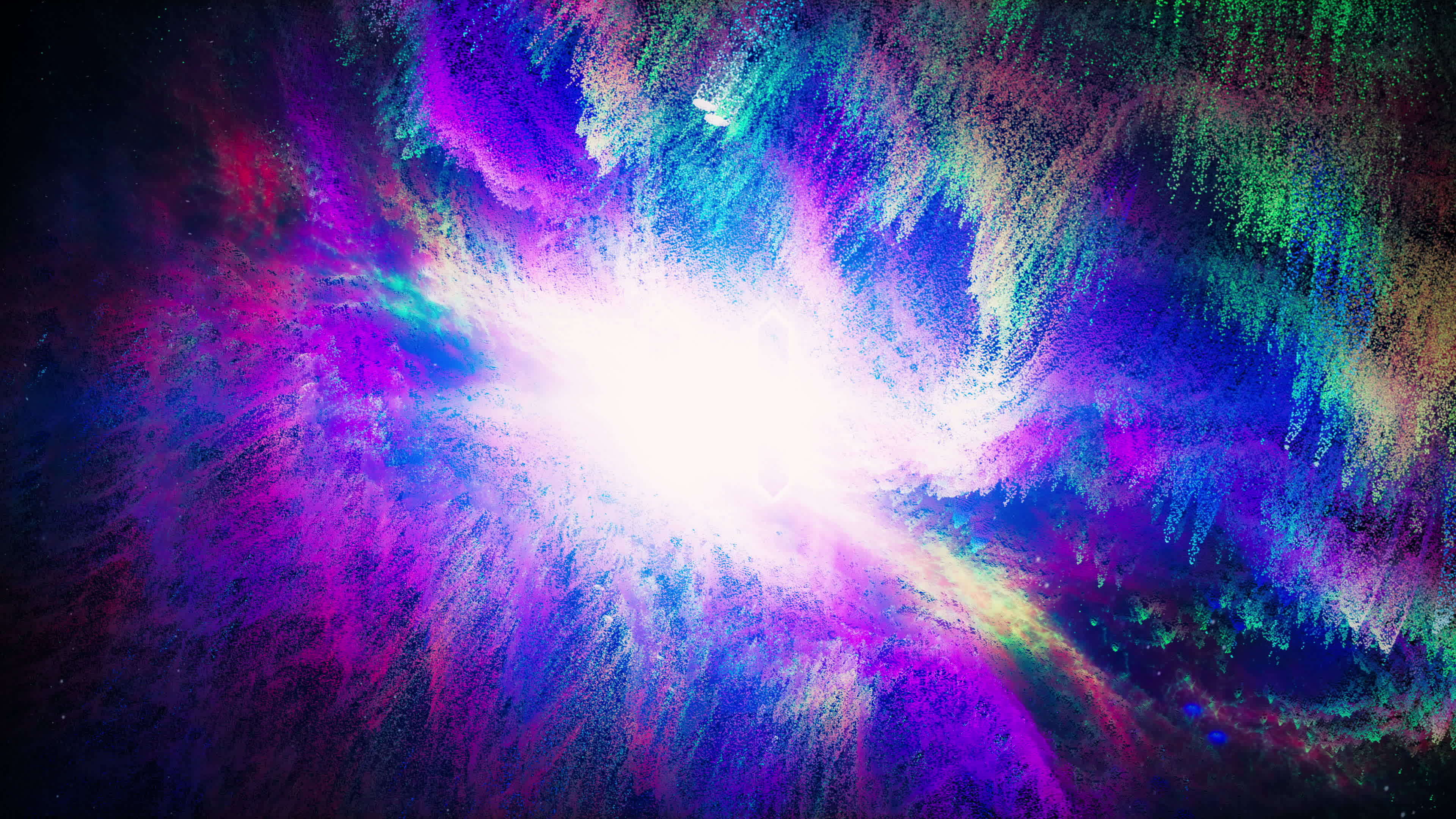 Five Second Countdown Timer With Abstract Colorful Space Background
