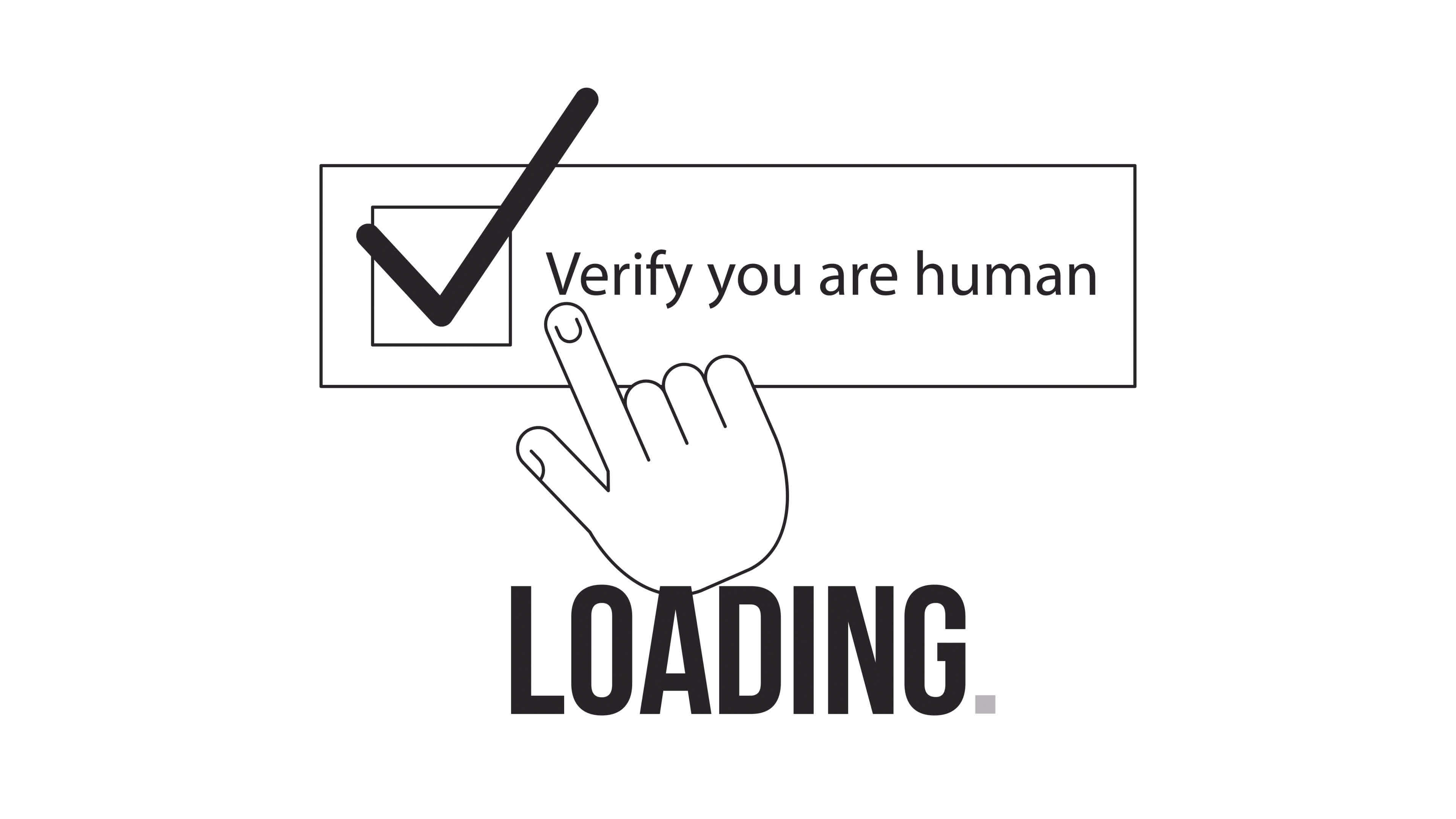 Human Verify Bw Loader Animation I Am Not Robot Confirmation Flash