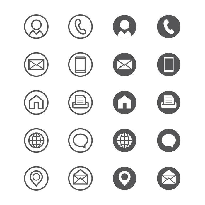 Business Card Icons Vector Art, Icons, and Graphics for Free Download