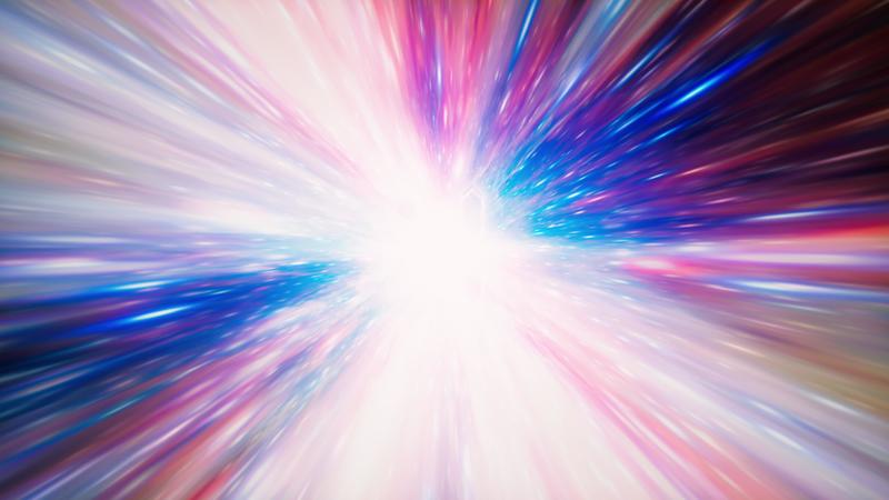 Five Second Countdown Timer With Hyper Space Warp 23006370 Stock Video