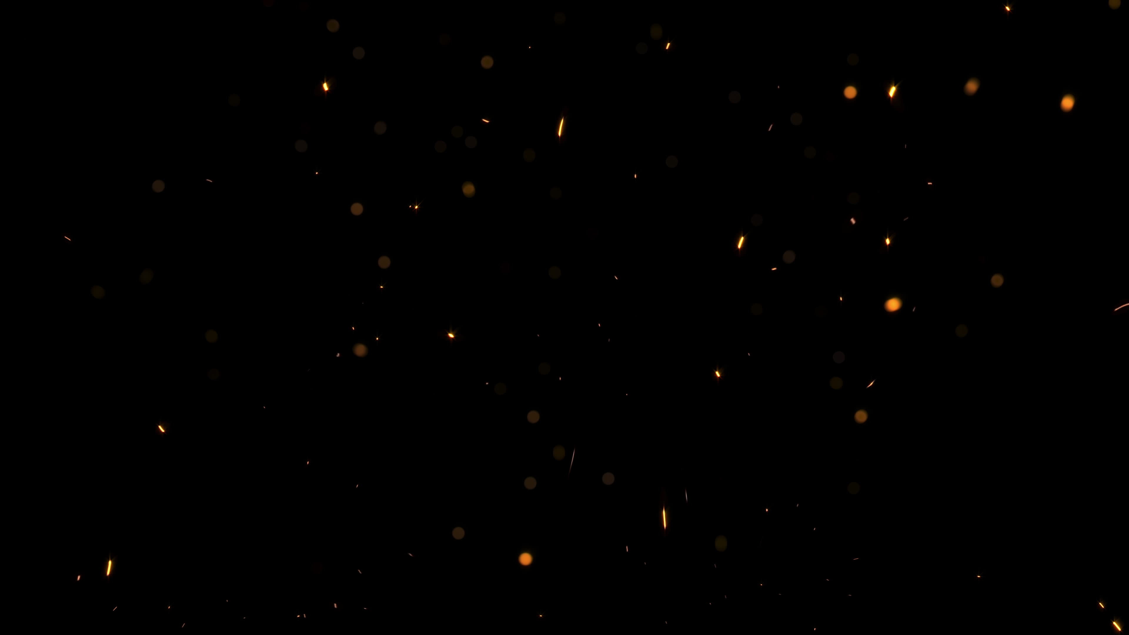 Loop Glow Orange Particles Animation On Black Background 23021025 Stock
