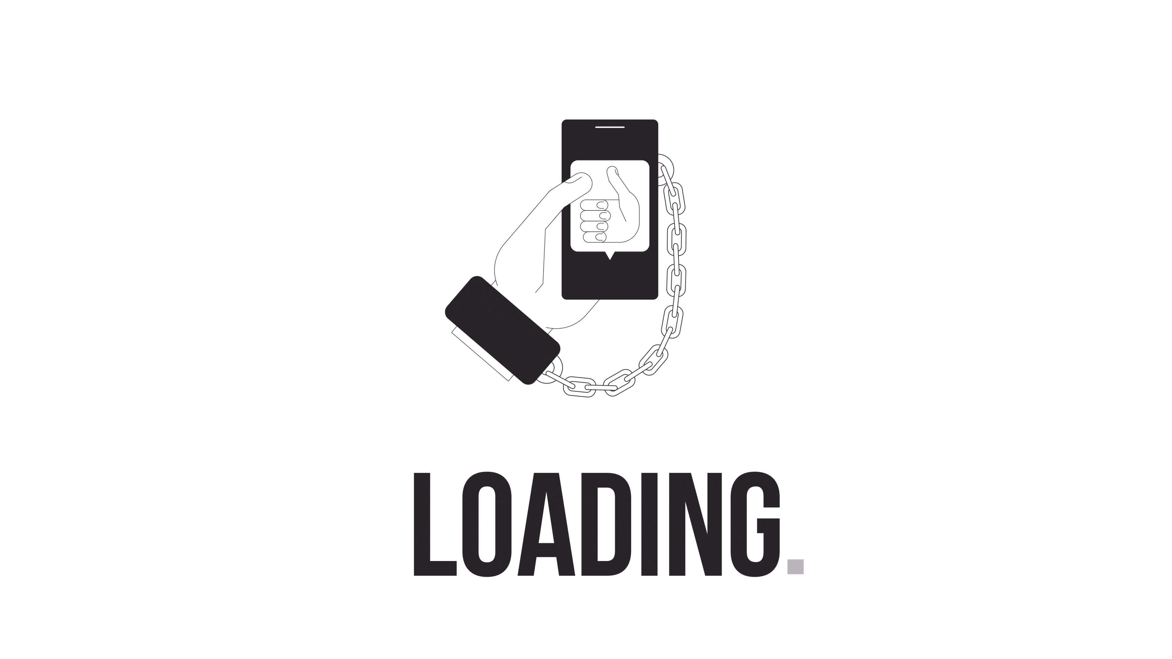 Media dependence bw loader animation. Flash message 4K video footage ...