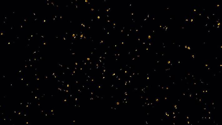 Gold Confetti Transparent Stock Video Footage for Free Download