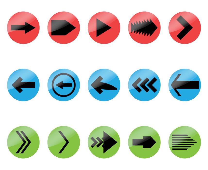 Arrow Button Shape Vector Art, Icons, and Graphics for Free Download