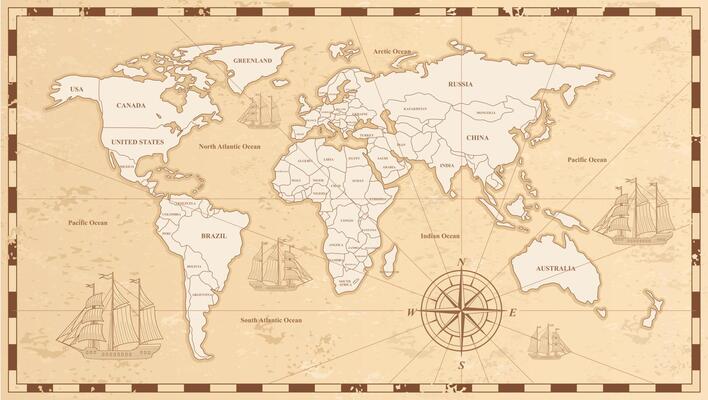 Old Map Vector Art, Icons, and Graphics for Free Download