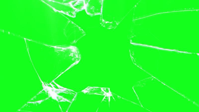 Broken Glass Shatter Glass Effect 4k Animation On Green Screen Background Broken Window On