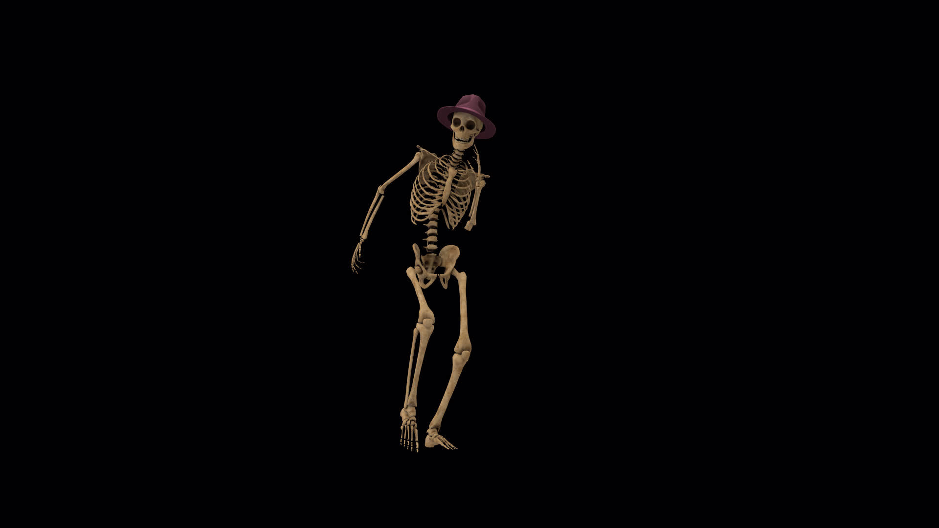 Skeleton With Hat Dance 23152646 Stock Video at Vecteezy
