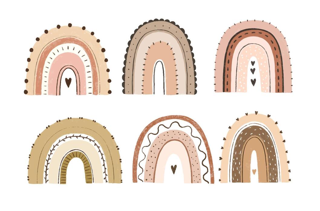 Boho Rainbow Vector Art, Icons, and Graphics for Free Download
