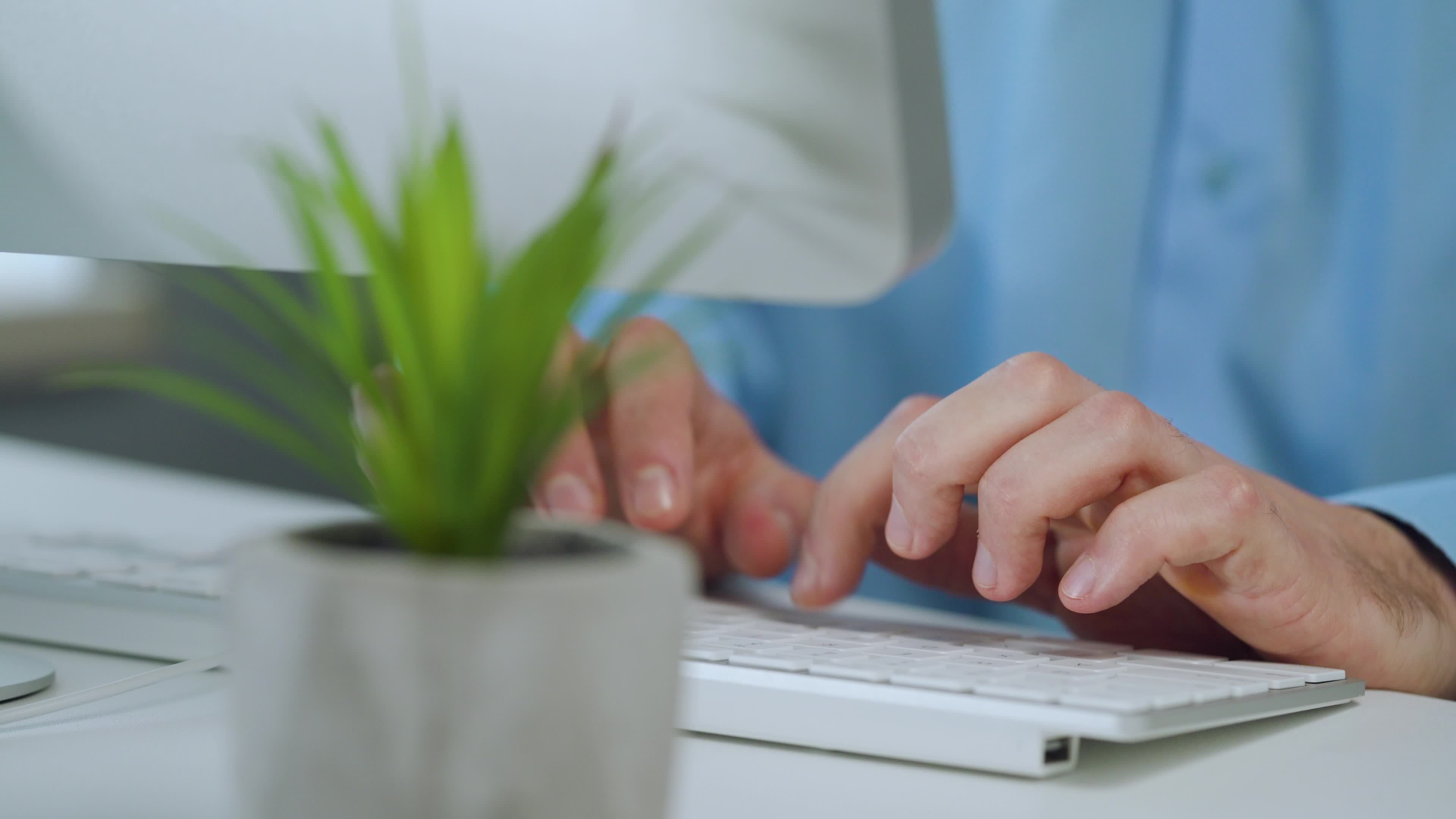 Male Hands Typing On A Computer Keyboard 23157267 Stock Video At Vecteezy