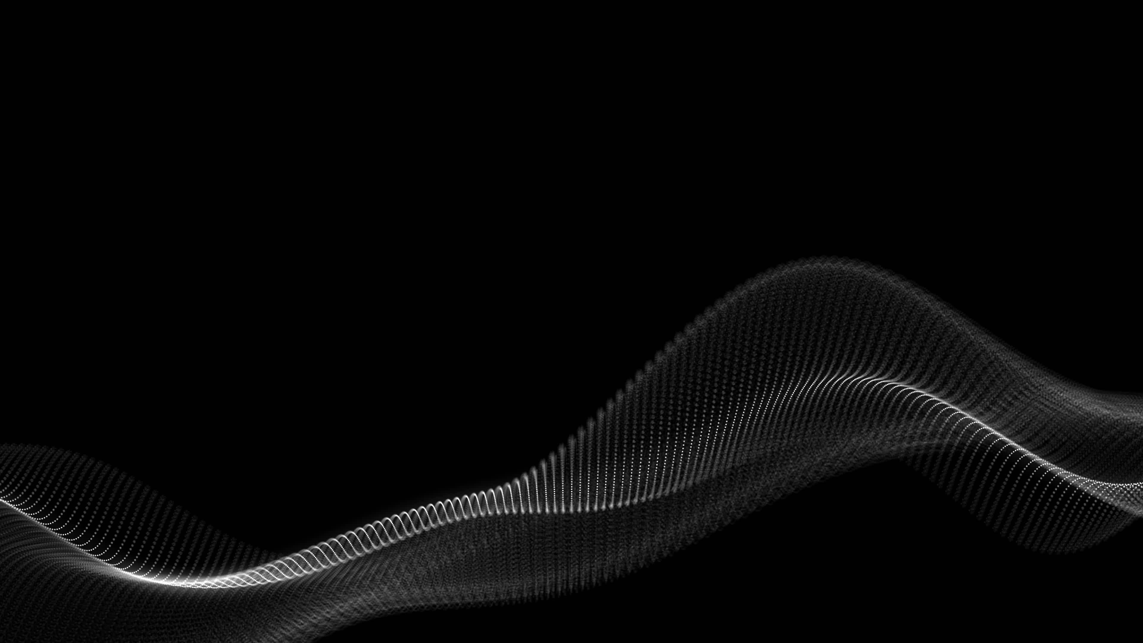 Slow Motion Background With Digital Fractal Particle Lines Waving Technology Abstract