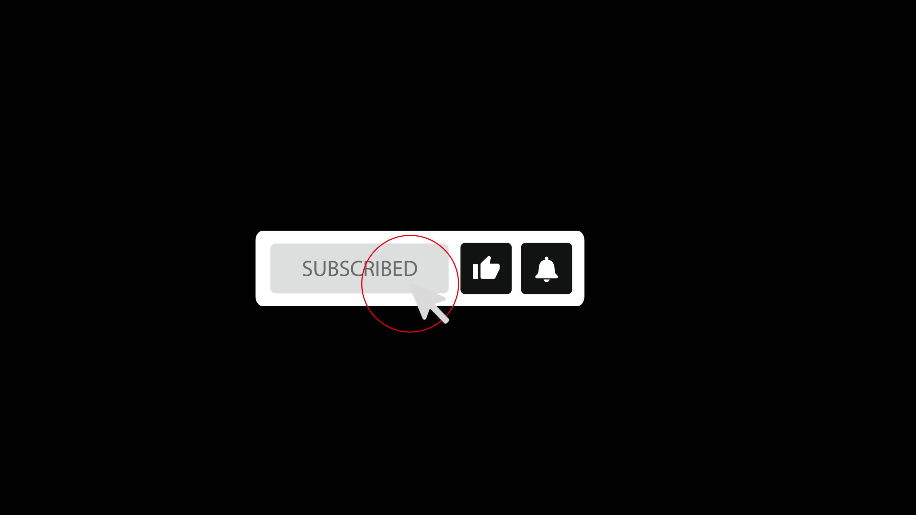 Subscribe, Reminder and Like Button animation with mouse cursor with ...