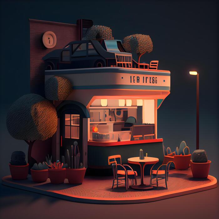 Cafe 3d Stock Photos, Images and Backgrounds for Free Download