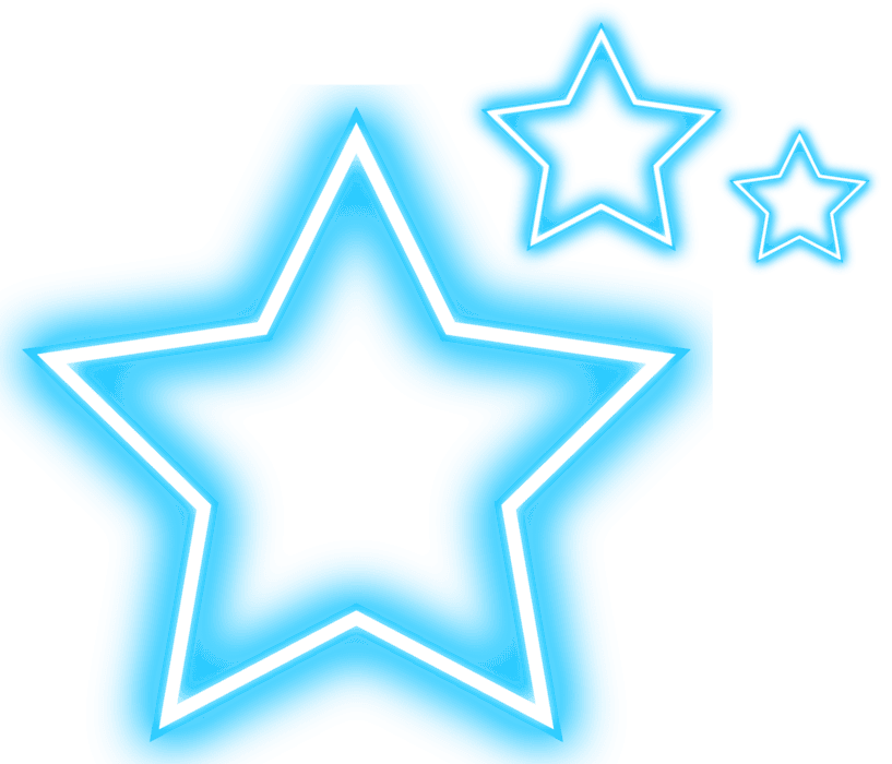 Estrellas Neon PNG para descargar gratis