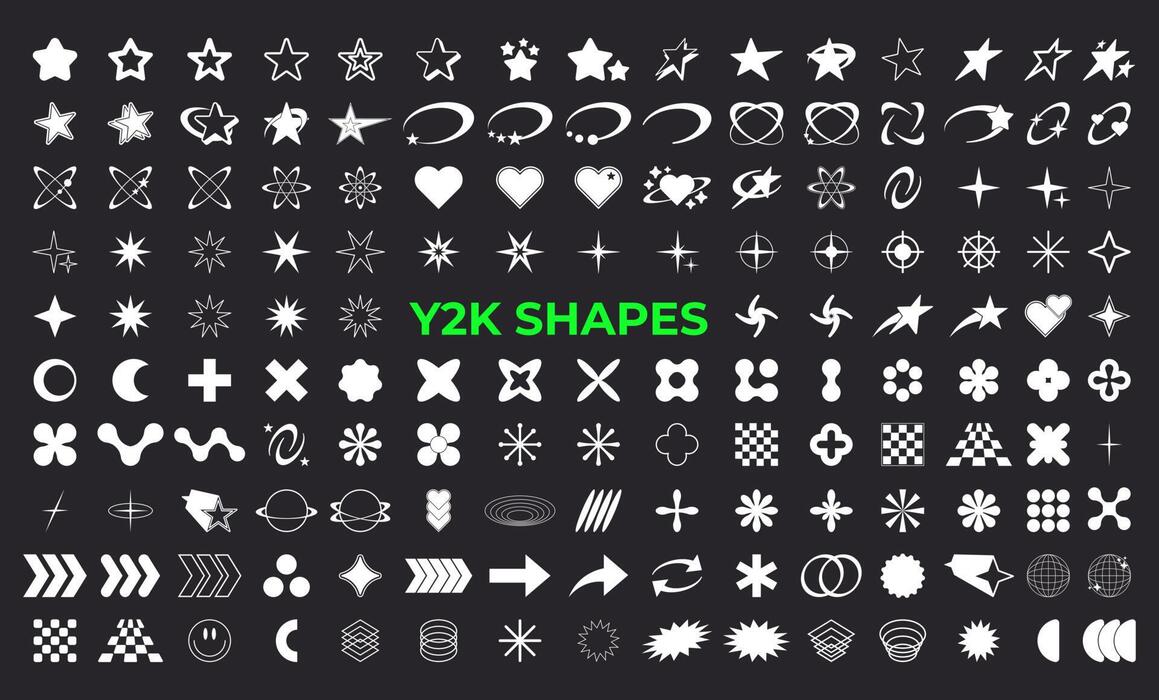 Y2k Shapes Vector Art, Icons, and Graphics for Free Download