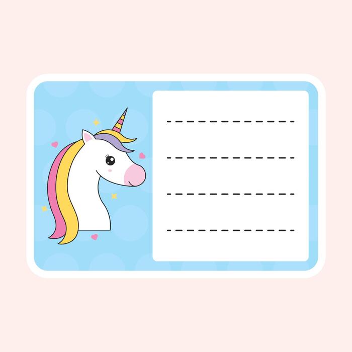 Unicorn Name Tag Vector Art, Icons, and Graphics for Free Download
