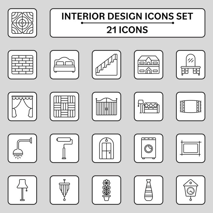 Interior Design Icons Vector Art, Icons, and Graphics for Free Download