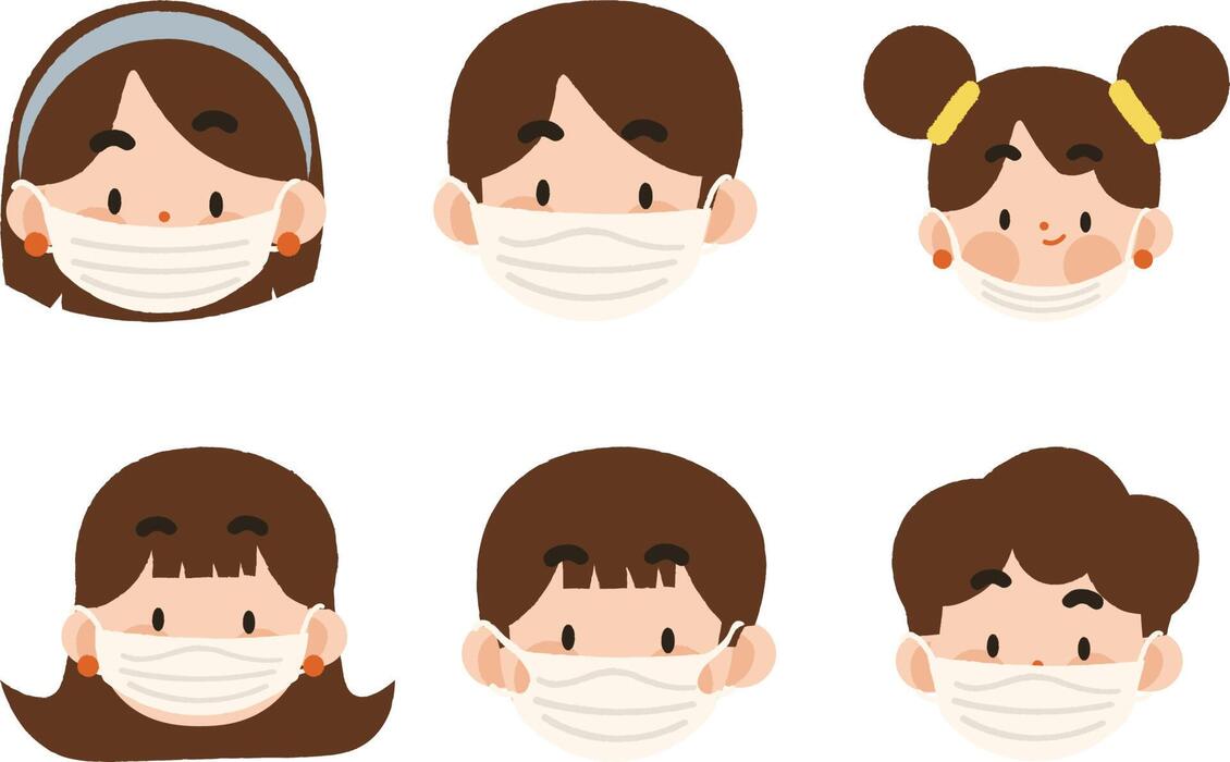 Kids Wearing Face Mask Vector Art, Icons, and Graphics for Free Download
