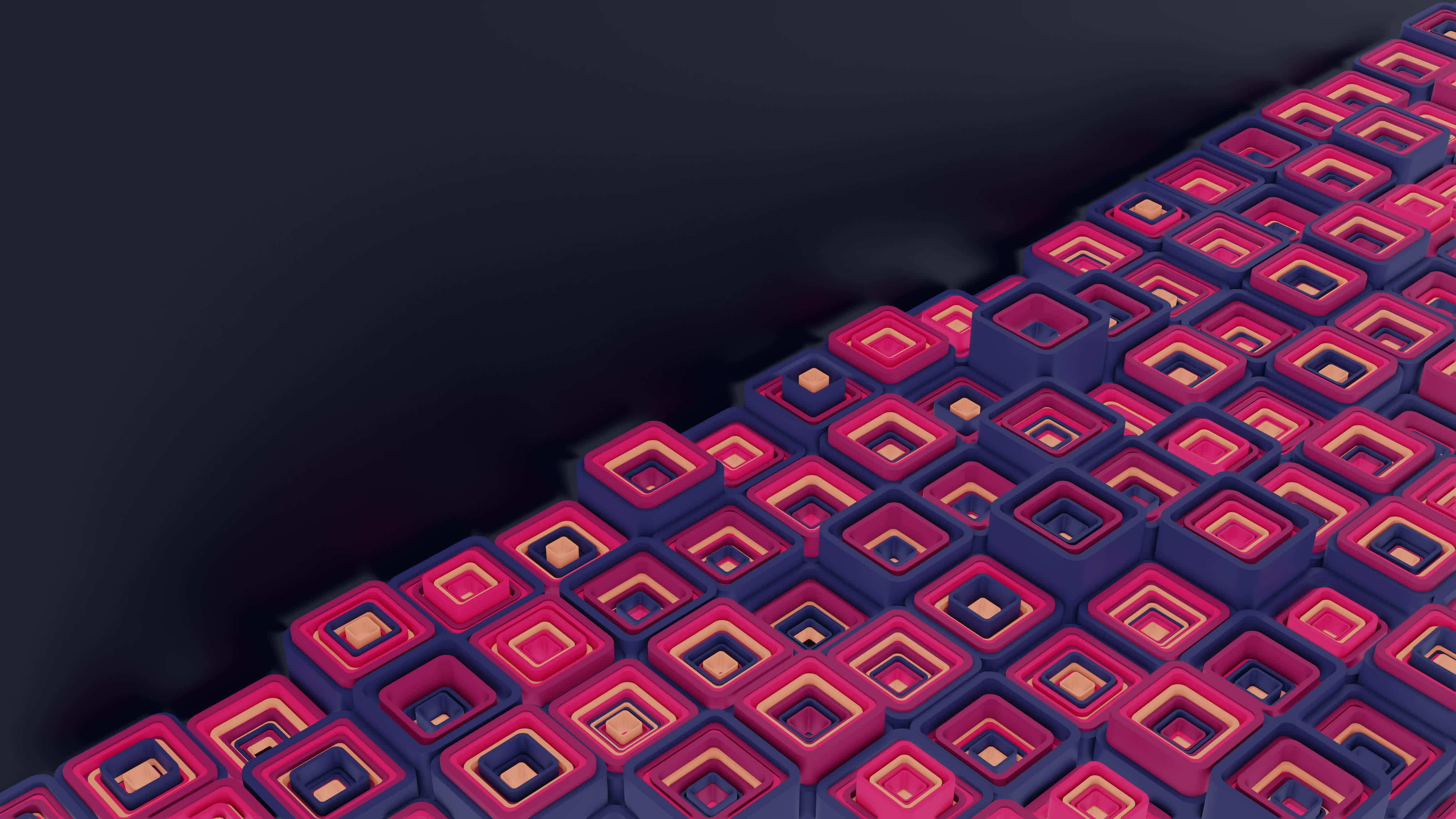 3d Background Abstract Satisfying Abstract Animation Motion Geometric Cubes 4k Seamless