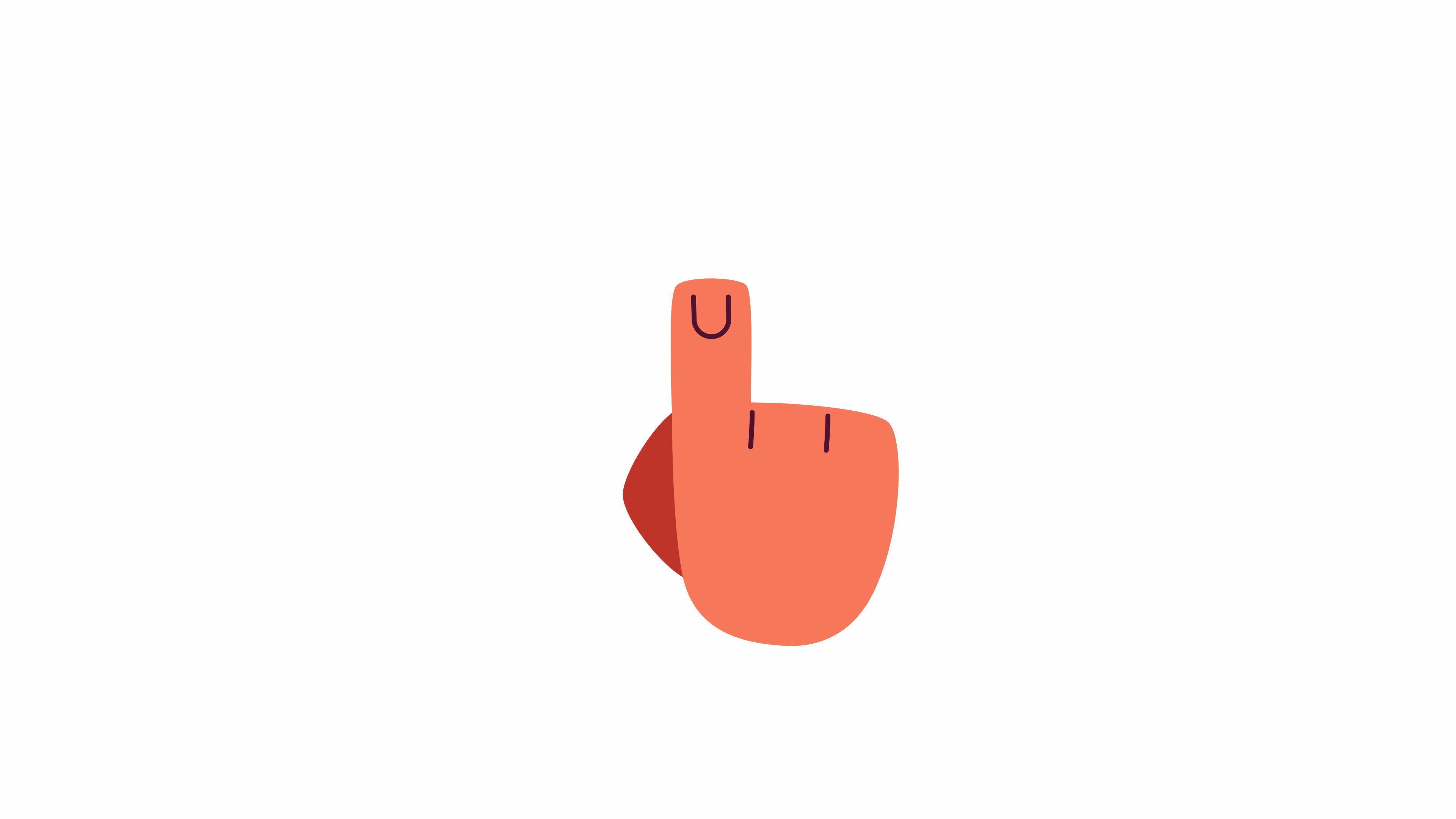 Finger clicking animation. Pointing up. Push button. Thumb pointer ...