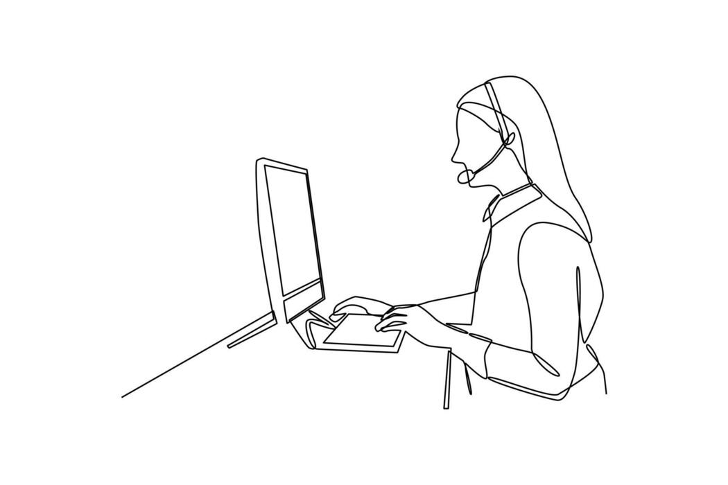 Computer Line Drawing Vector Art, Icons, and Graphics for Free Download