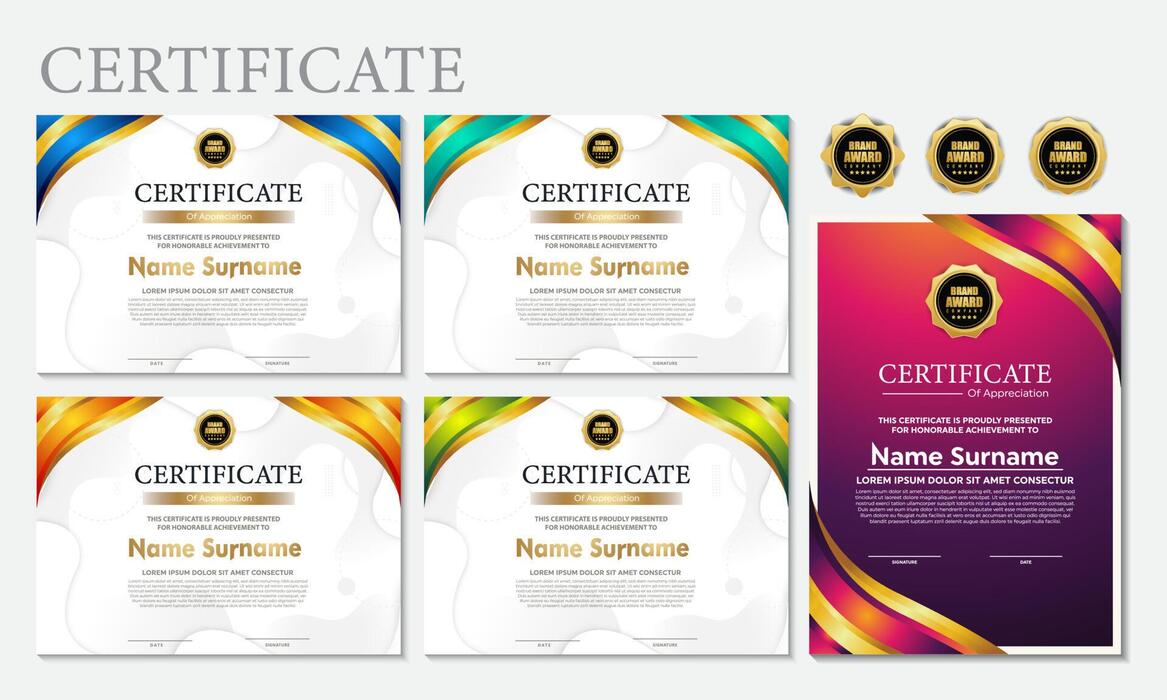 Rainbow Certificate Vector Art, Icons, and Graphics for Free Download