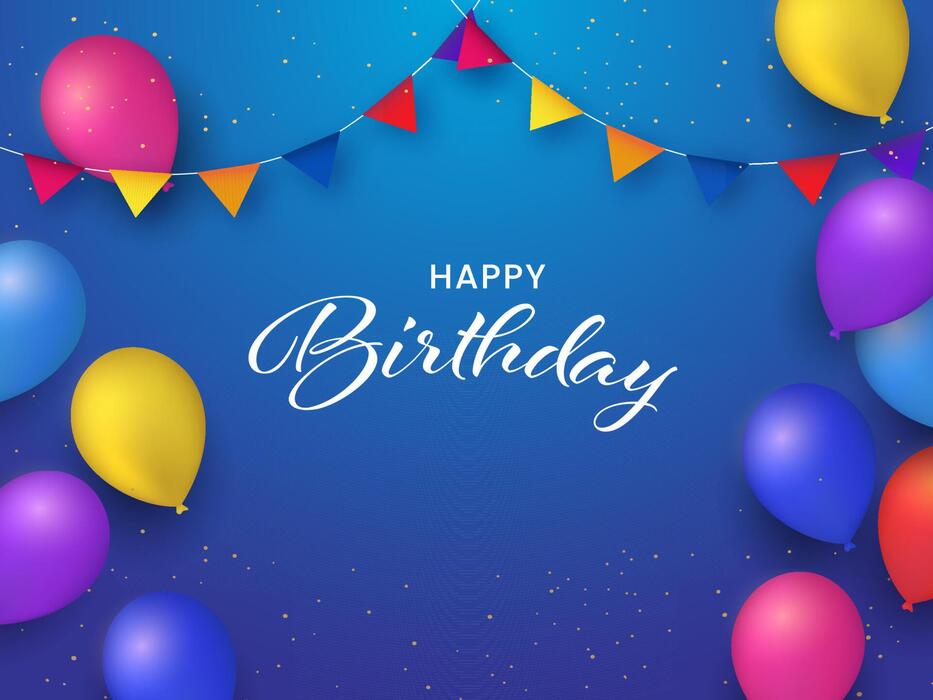 Happy Birthday Blue Background Vector Art, Icons, and Graphics for Free Download