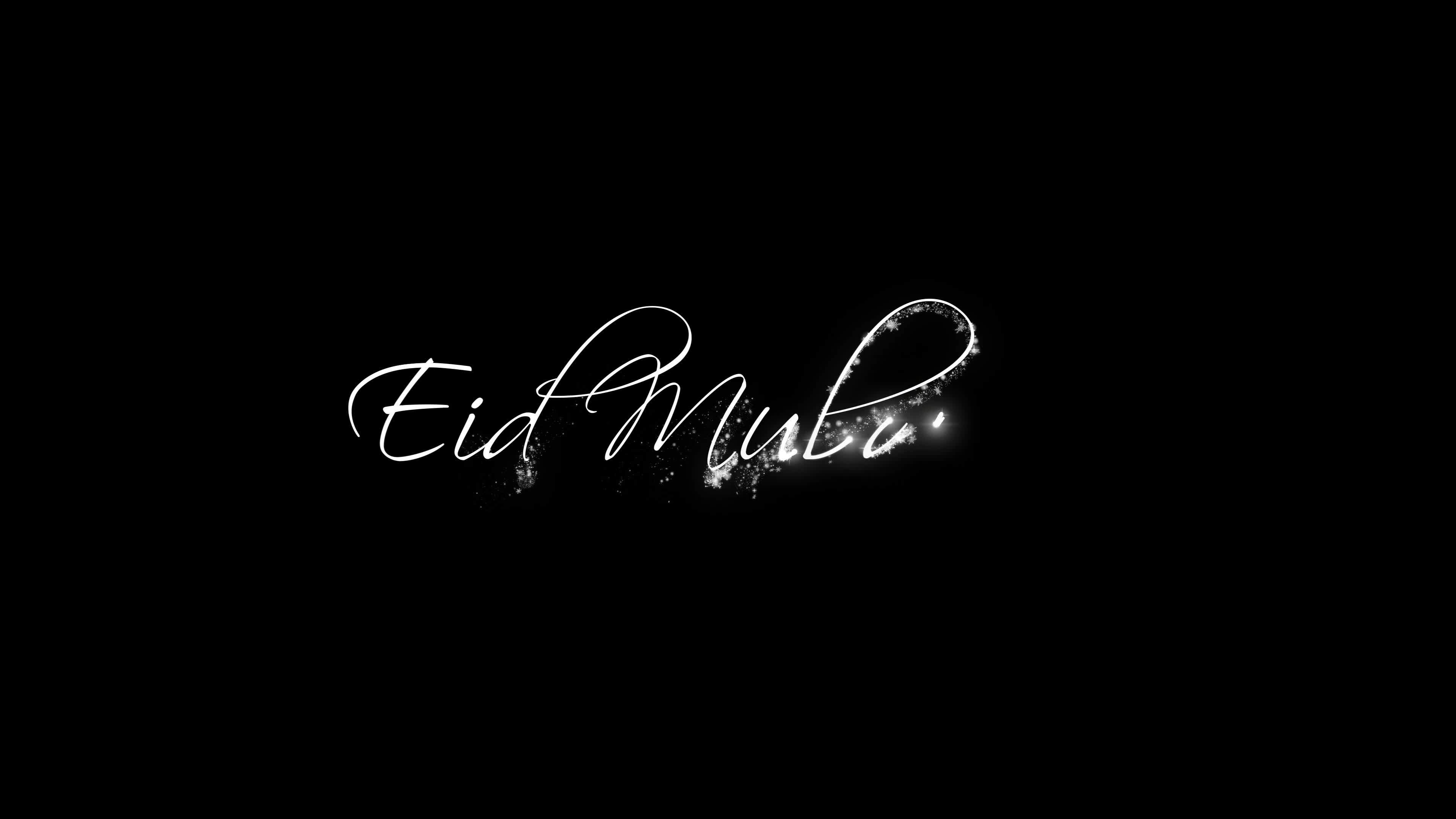 Eid Mubarak Animation Text with particles. Great for Video Opening, Bumper, Personal Video ...