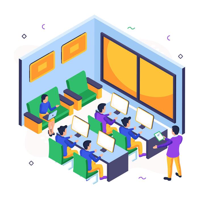 Computer Class Vector Art, Icons, and Graphics for Free Download