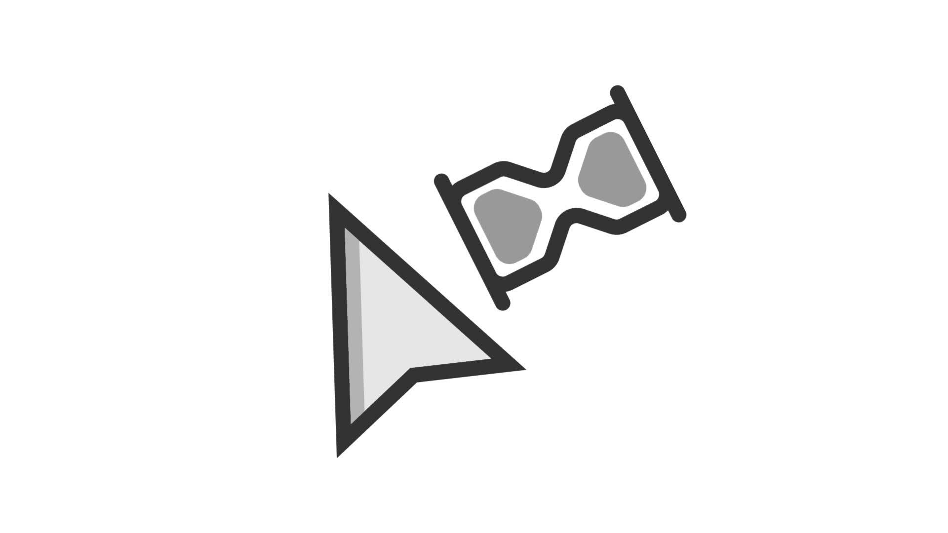 Waiting Cursor animated icon on white background 23472014 Stock Video ...