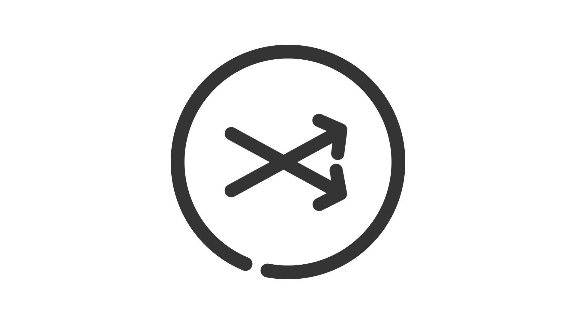 Shuffle Button on white background, animated icon. 23472053 Stock Video at Vecteezy