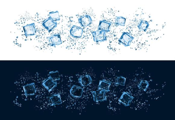 Realistic Ice Cube Vector Art, Icons, and Graphics for Free Download