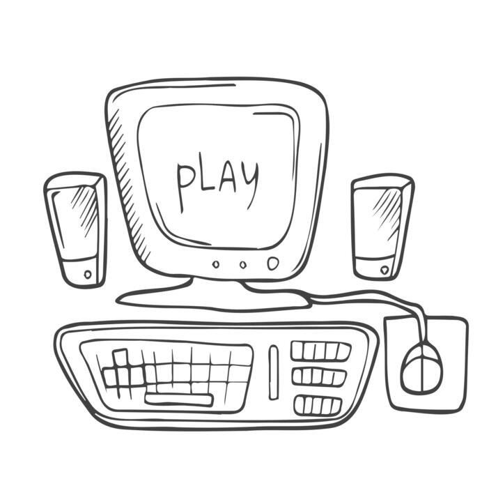 Computer Doodle Vector Art, Icons, and Graphics for Free Download