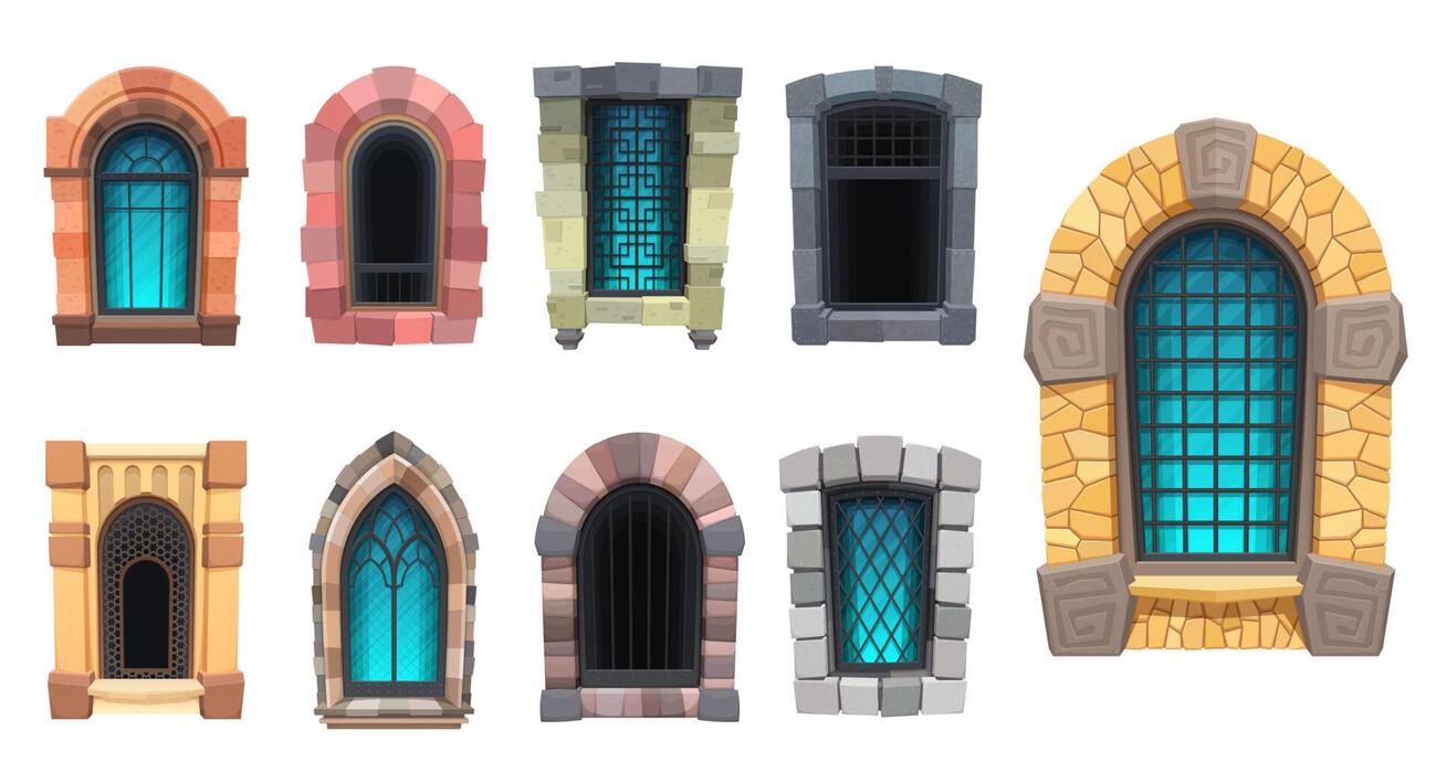 Gothic Window Frame Vector Art, Icons, and Graphics for Free Download