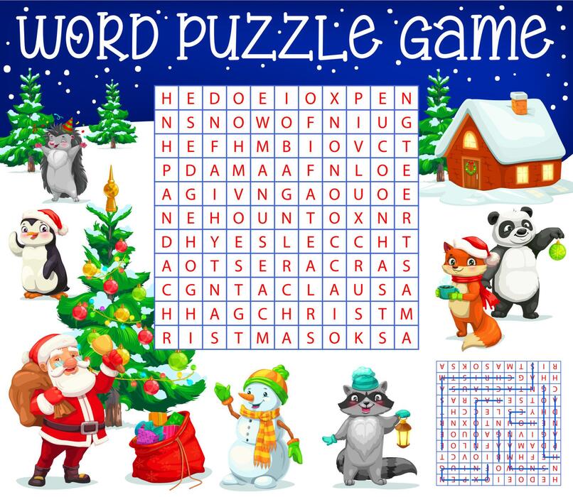 Christmas Word Search Vector Art, Icons, and Graphics for Free Download