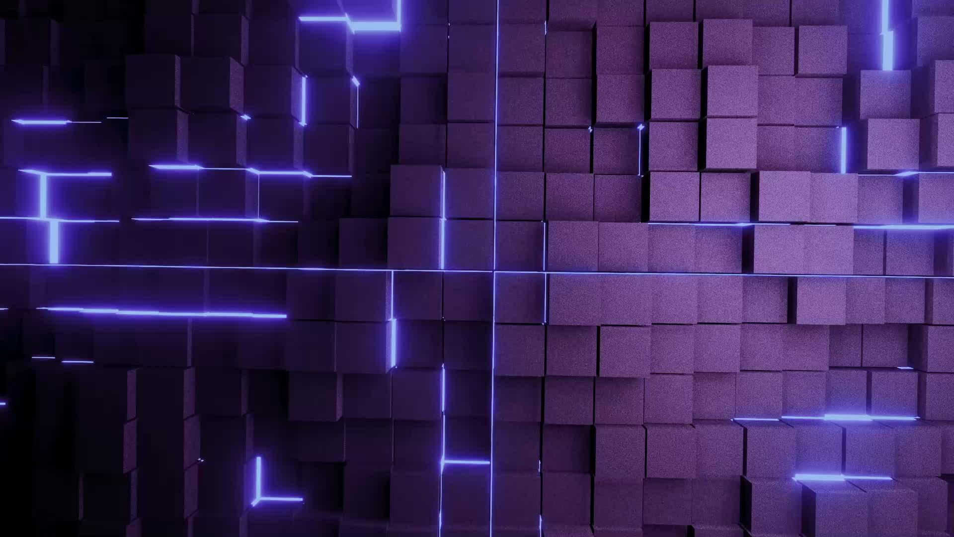 Vj Loop Abstract Cube Motion With Strip Neon Light 23547533 Stock Video